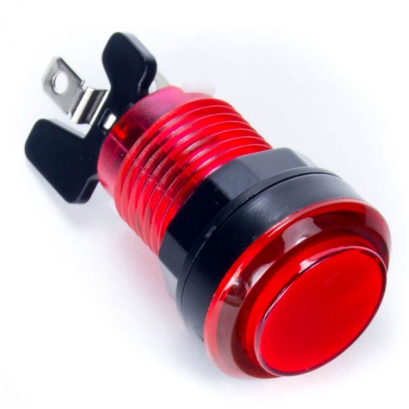 Illuminated Red Button for DIY Arcade Machines - My Games Room